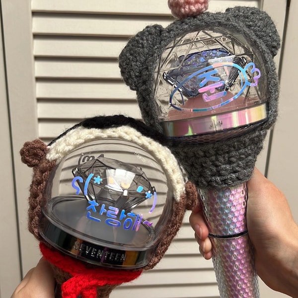 Crochet Pi Cheolin Otter Lightstick Cover (caratbong) | Dino, Seventeen ...
