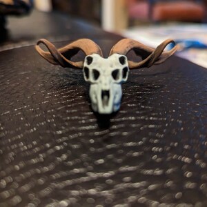 Demon Goat Skull 1:12 Scale Miniature Cranium Size for Occult Diorama ...