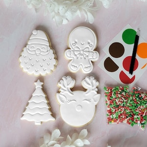 Cute Christmas Cookie Cutter Set . Santa Claus Reindeer - Etsy