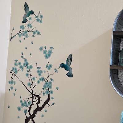 Hummingbird Teal Tainted Pair Metal Wall Art Decor 6 X 6 Each - Etsy