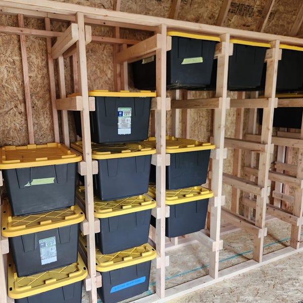 Ultimate 27-gallon Mobile Tote Storage Rack Plans | Garage Shelves ...