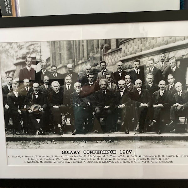 Solvay Conference 1927 Poster With Names, Feynman, Curie, Schrödinger ...