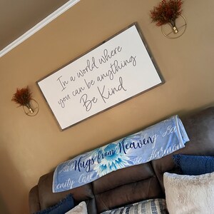 Be Kind Sign Living Room Wall Decor Girls Room Sign in A World Where ...