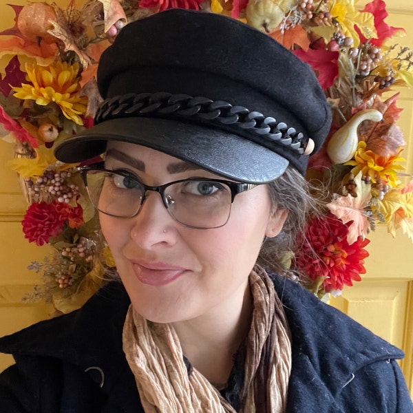 Vegan Felt Fall Fedora Hat With Animal Print Faux Leather Band,fall Hat ...