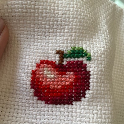 Apples Cross Stitch Pattern PDF Apple Embroidery 3 Sizes small Smaller ...
