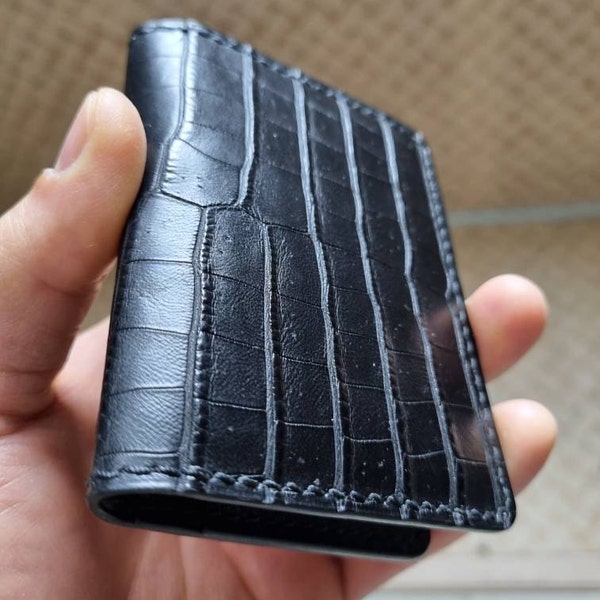 Horween Leather Men's Compact Wallet | Chromexcel Leather Card Holder ...