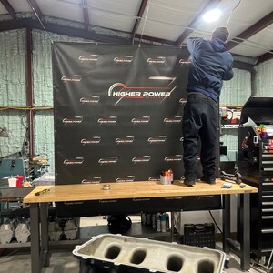 Printed Backdrop Backdrop Stand Custom Backdrop Logo Step - Etsy