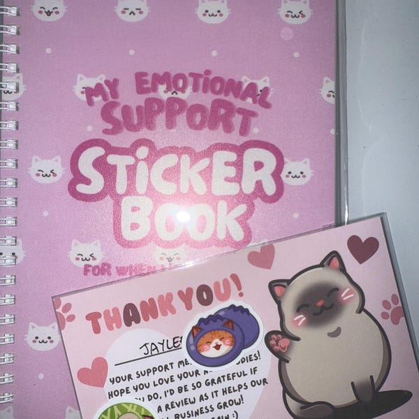 Reusable Sticker Book | My Emotional Support Sticker Album | A5 Storage ...