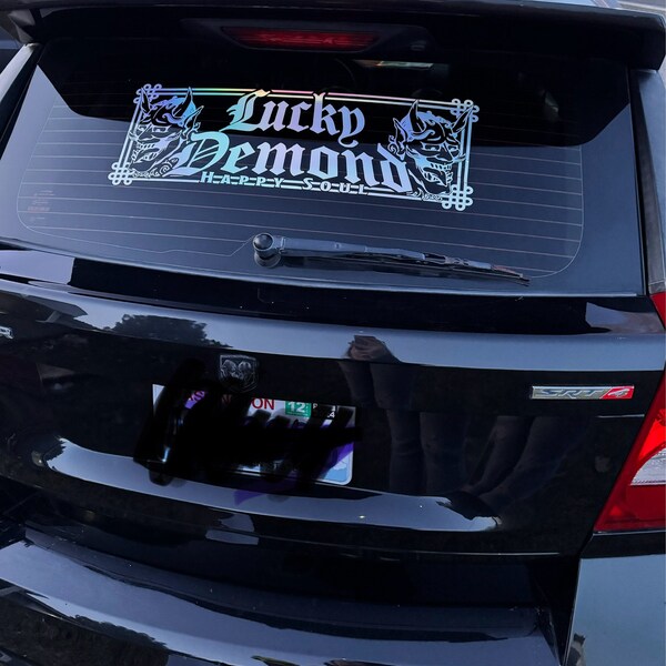 Lucky Demond V1 Windshield Rear Window Decal Car Sticker Banner JDM ...