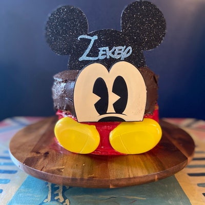 Mouseketeer Mickey Mouse Ears Cake Topper, Mickey Ear Hat Cake Topper ...