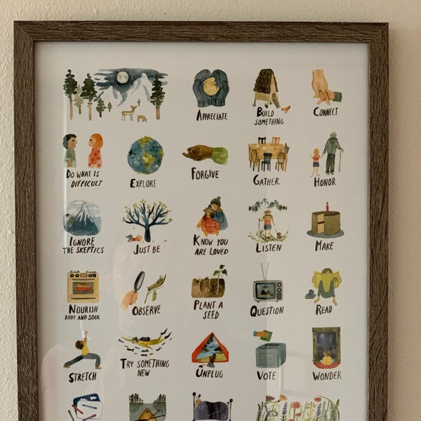 Abcs of Life Print, ABC Art Poster, Alphabet Print, Wall Art, Baby ...