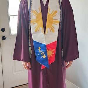Philippines Filipino Flag Graduate Stole Flag 3 Stars and Sun ...