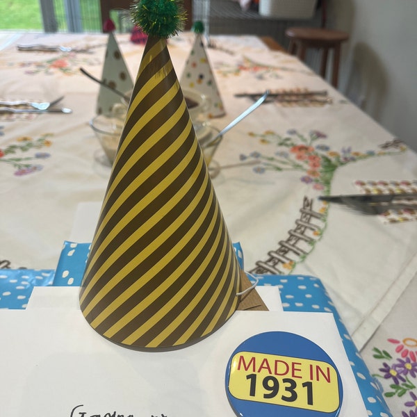 60th Birthday Badge Made in 1964 Birthday Year 60 Pin Badge Button ...