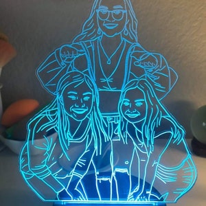 Custom LED Acrylic Light LED Sign LED Lamp Drawing From Photo - Etsy