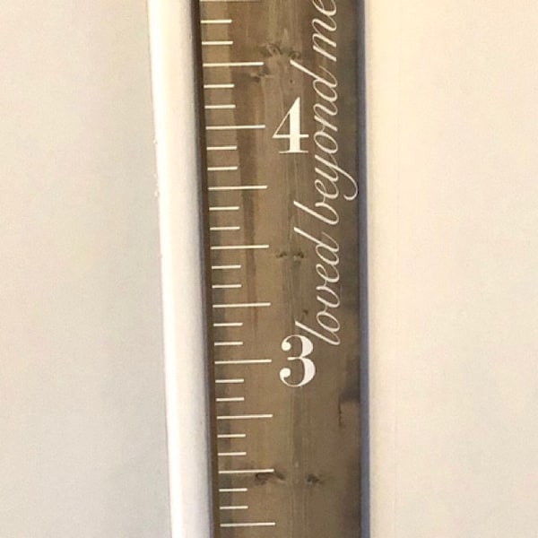 Height Chart Ruler - Wooden Height Chart - Growth Chart Ruler - Kids ...