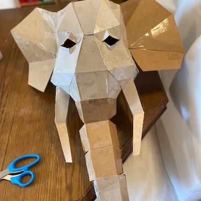 DIY Elephant Mask Template, Elephant Paper Craft Template, DIY ...