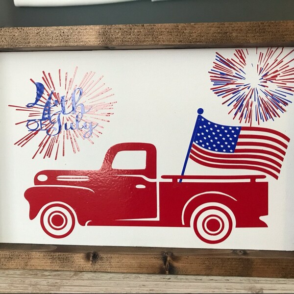 4th of July Truck SVG, Truck SVG, American Truck Svg, Patriotic Old ...