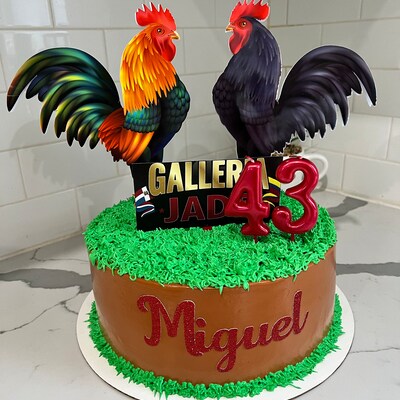 Rooster Cake Topper Farm Cake Topper Rooster Birthday Decor Rooster ...