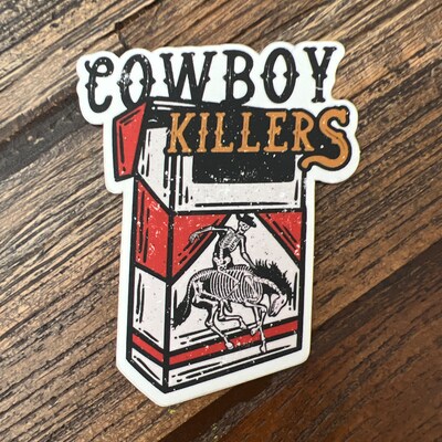 Cowboy Sticker, Cowboy Killers Sticker, Western Sticker, Laptop Sticker ...