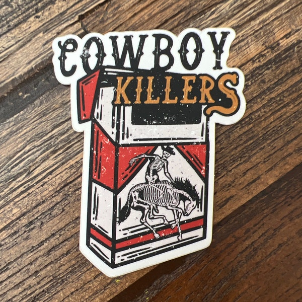 Cowboy Sticker, Cowboy Killers Sticker, Western Sticker, Laptop Sticker ...