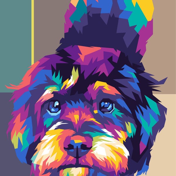Custom Pet Pop Art Portrait, Custom Dog Portrait, Pop Art From Photo ...