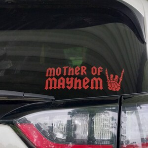 Car Decal Mother of Mayhem, Alternative, Vinyl Decal, Mama, Chaos ...