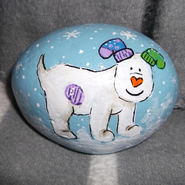 Beetle Bug Hand Painted Rock /stone - Fairy Garden Rocks- Garden Decor ...