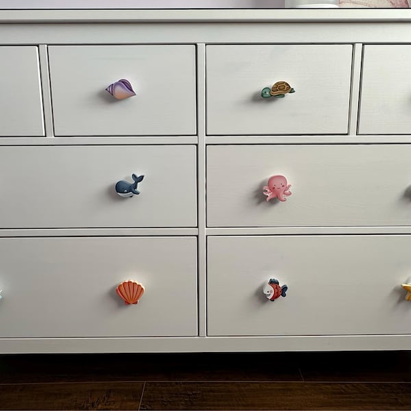 Woodland Drawer Pulls,nursery Animal Decor, Kids Cabinet Knobs, Hand Painted Wood Knobs, Fox ...