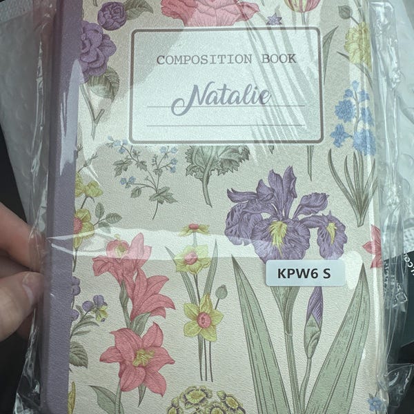 Purple Floral All New Kindle 11th Gen 2024 Case Composition Book Kobo ...