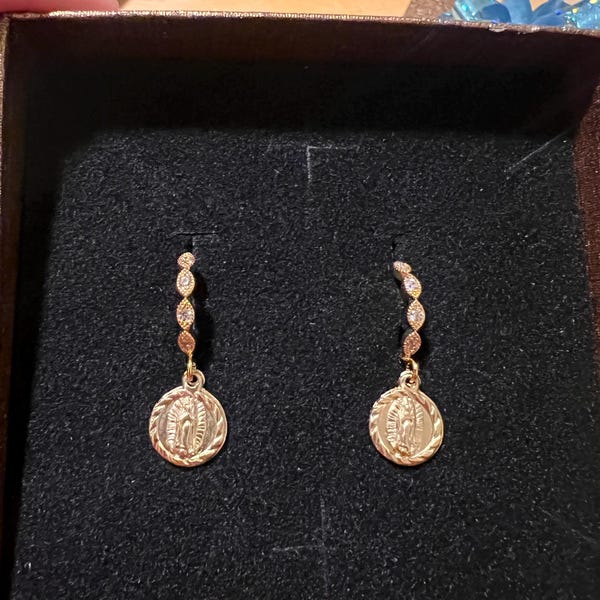 14K Gold Filled Dainty Miraculous Medal Necklace | Catholic Gift - Etsy