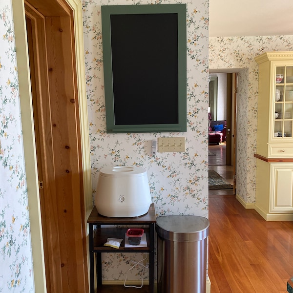 Modern Rustic Farmhouse Chalkboard With Optional Chalk Ledge - Ebony ...