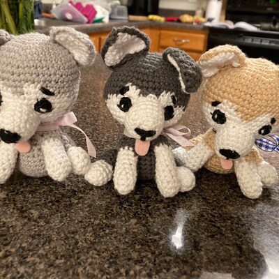 PATTERN: Ash the Husky Crochet Husky Pattern Amigurumi Husky Pattern ...