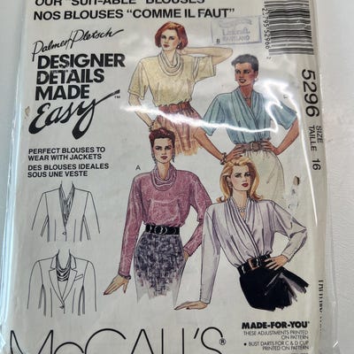 New Look 6807 Misses' 2 Hour Knit Tops Size 8, 10, 12, 14, 16, 18 Uncut ...