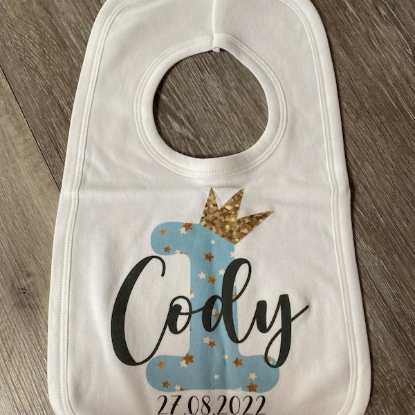 Personalised 1st Birthday Bib | Birthday Keepsake | Personalised ...