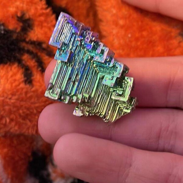 Rainbow or Purple/blue Bismuth Alien, Made by the Bismuth Smith - Etsy