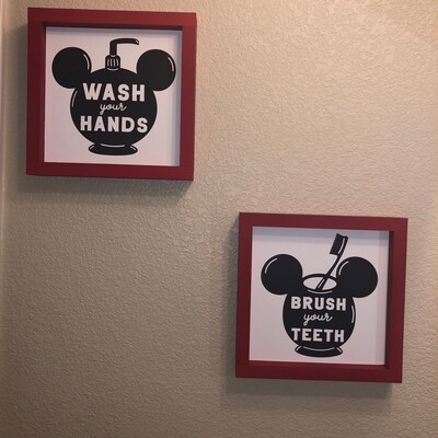 Disney Mickey Brush Your Teeth Home Decor Mickey Home Disney World ...
