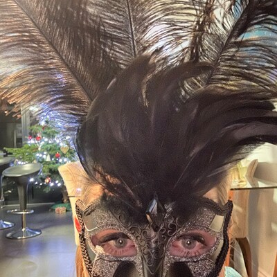 Mens Silver Grey Greek Roman Soldier God Masquerade Ball Mask ...