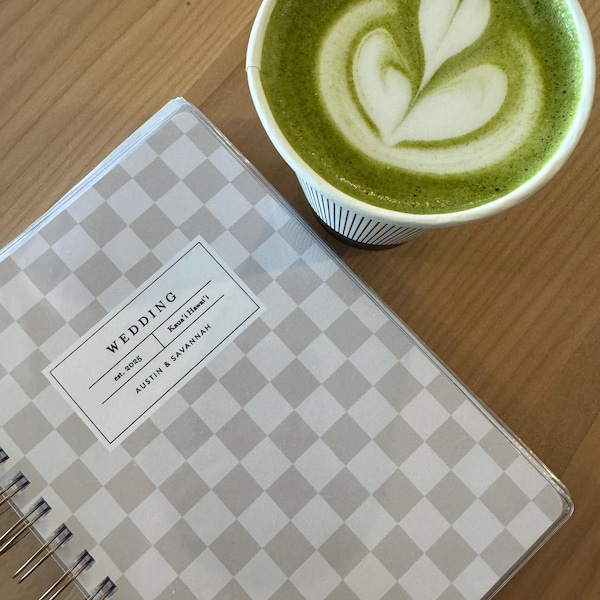 Foliage Block Print Custom Personalized Wedding Planner Book ...