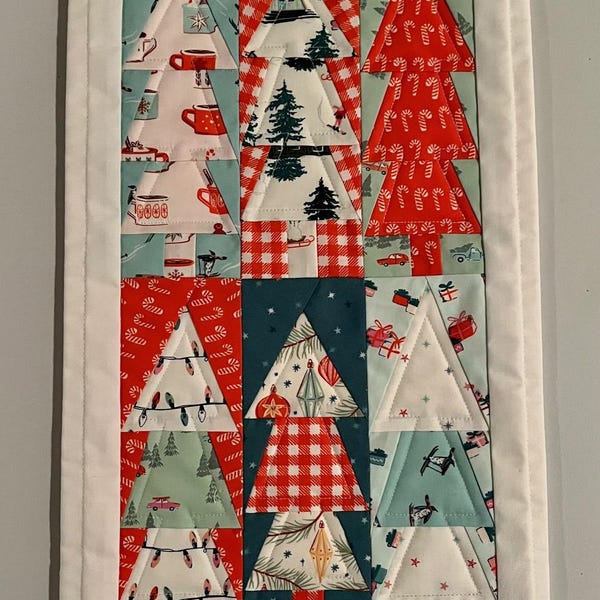 Pine Trees FPP Foundation Paper Piecing Quilt Block Pattern Digital ...