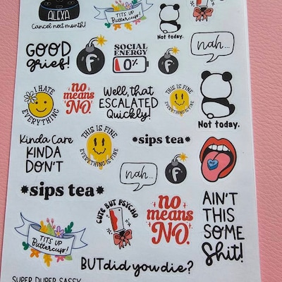 Grit Your Teeth and Grade Lesson Planning Teacher Planner Stickers - Etsy