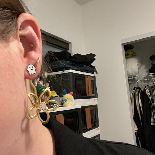 Flower Earring Jacket Stacks - Customize Center With ANY STUD! - Liz ...