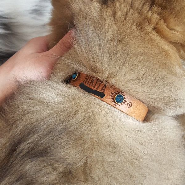 Dog Neck Band With Name. Custom Pet ID. Engraved Dog Collar. Custom Cat ...