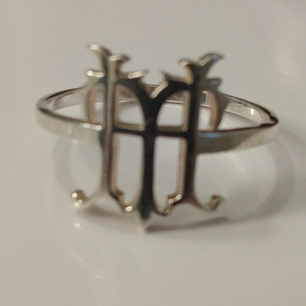 Personalized Monogram Ring - Double Initials Ring - Custom Monogram ...