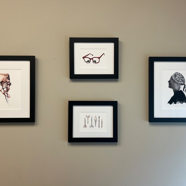 Floral Colon Watercolor Print - Floral Abstract Colon ...