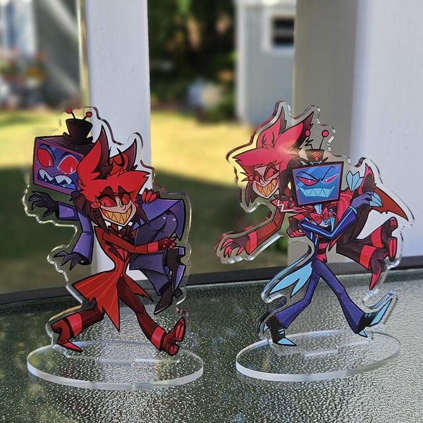 Hazbin Hotel Radiostatic Vox Alastor Acrylic Standee - Etsy