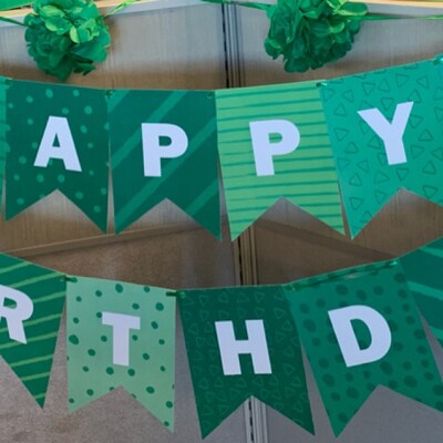 Happy Birthday Banner. BLUE PRINTABLE Banner. BLUE Happy Birthday Diy ...