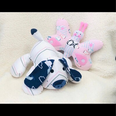 Keepsake Memory Puppy From Upcycled Clothes or Blanket/birth Stat Puppy ...