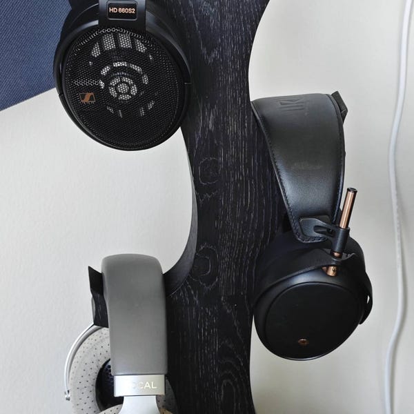Tree Shaped Triple Headphone Stand | Wooden Large Headphone Holder ...