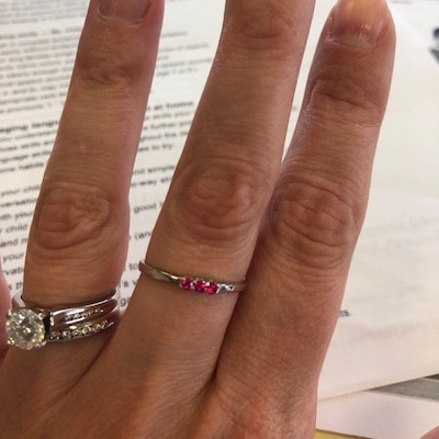 Small Minimalist Ruby Ring Delicate Ruby Ring Dainty Ruby - Etsy