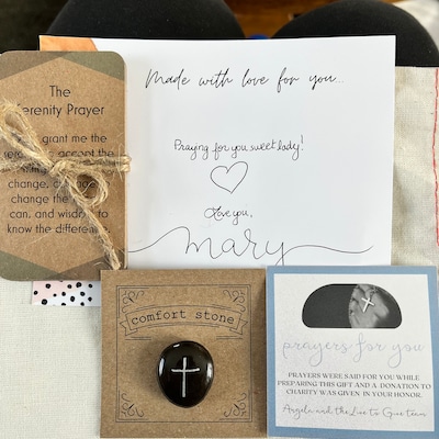 Prayer Card Pack & Comfort Stone Bundle Prayers Motivation Comfort I ...